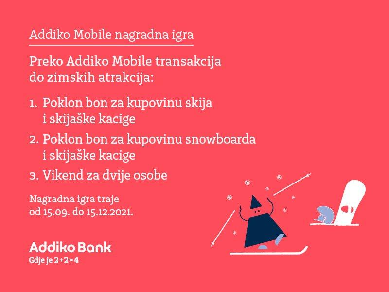 Nova prilika za vrijedne nagrade: Počela je Addiko Mobile nagradna igra ...